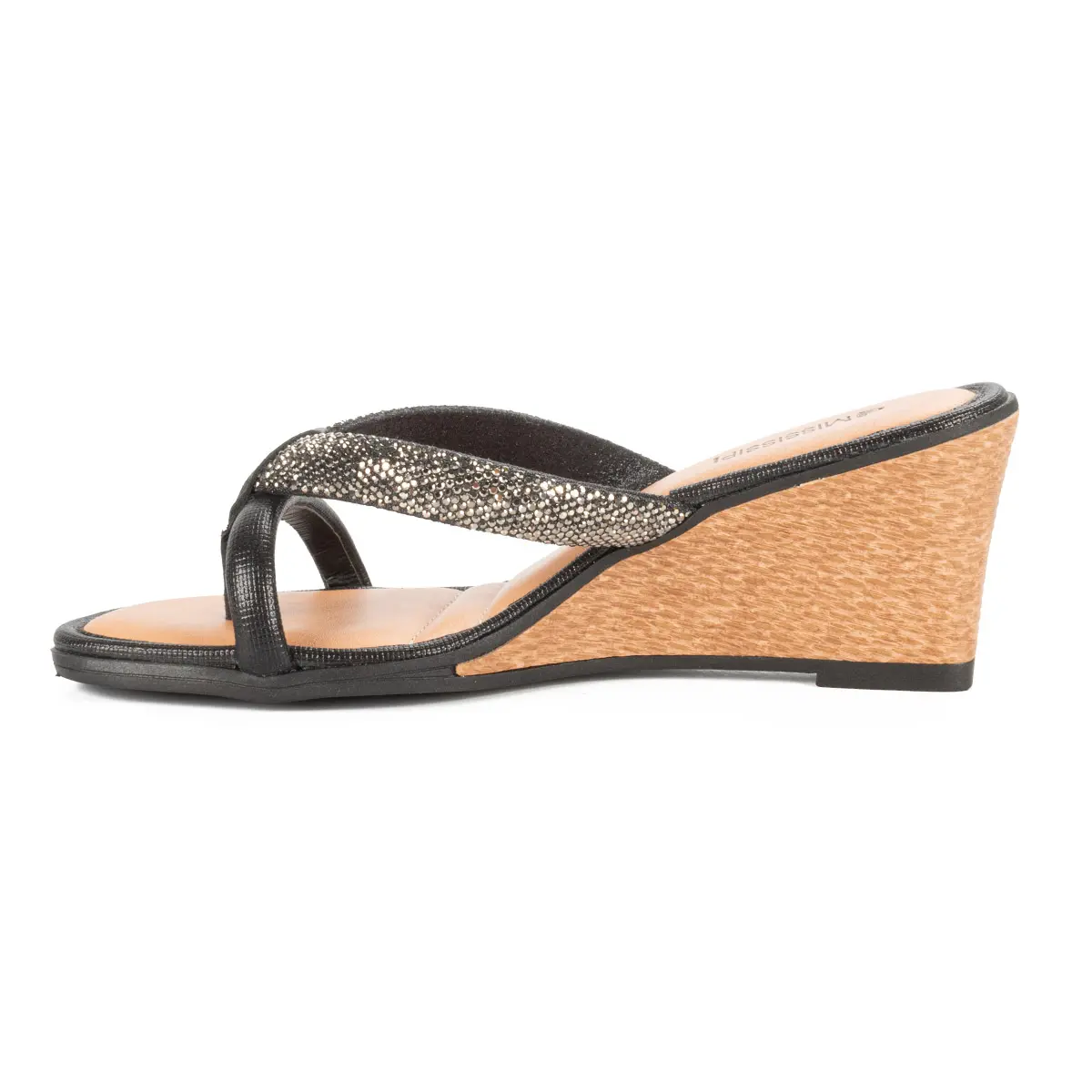 Tamanco Mississipi Anabela Preto