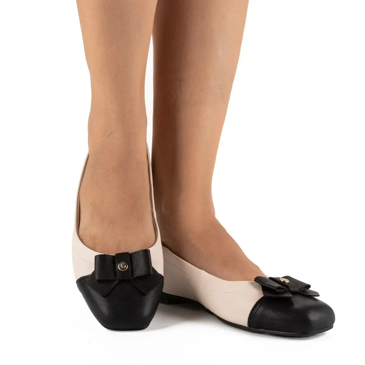 Sapatilha Campesí Bege e Preta